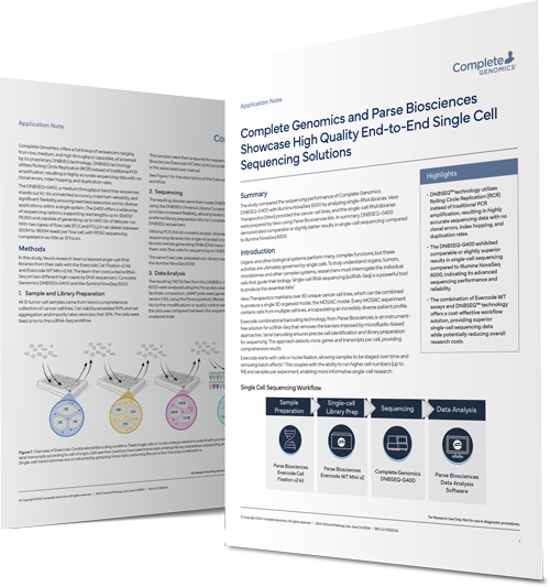 Complete Genomics and Parse Biosciences Showcase High Quality End-to ...