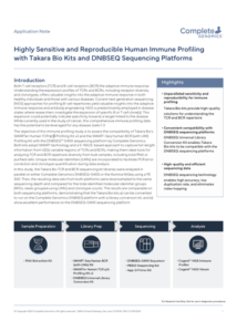 Highly Sensitive and Reproducible Human Immune Profiling with Takara Bio Kits and DNBSEQ ...