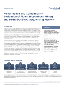 Performance and Compatibility Evaluation of Fluent Biosciences PIPseq and DNBSEQ-G400 Sequencing ...