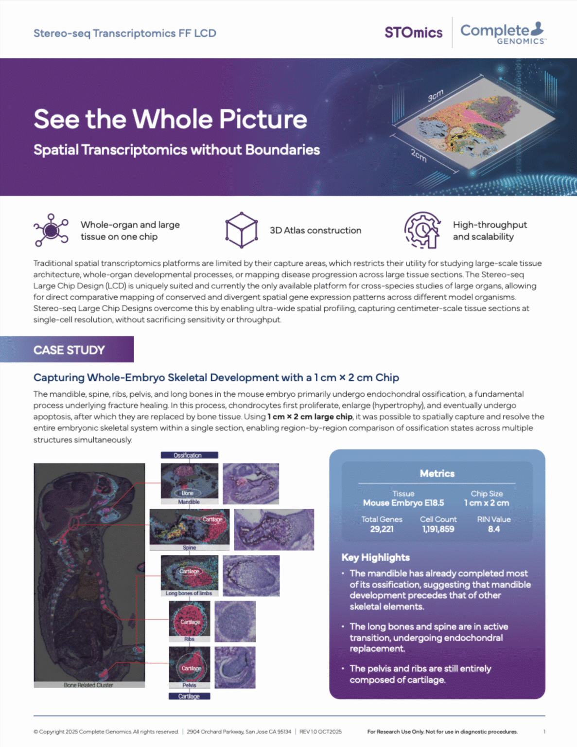 Stereo-seq FF LCD Brochure - Complete Genomics