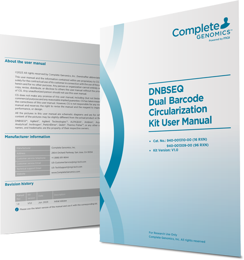DNBSEQ Dual Barcode Circularization Kit - Complete Genomics